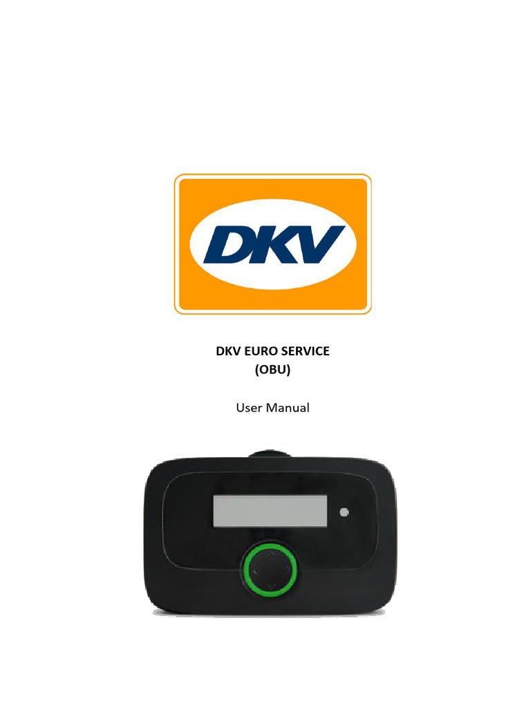 DKV OBU User Manual and Instructions | PDF | Bluetooth | Adhesive