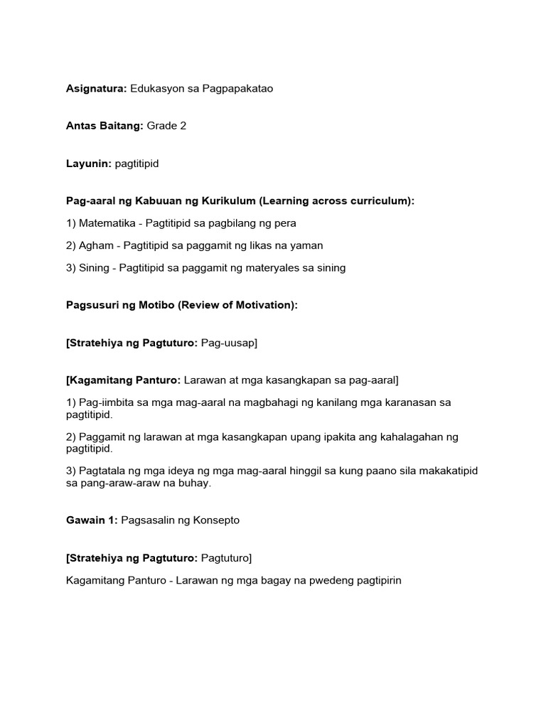 Lesson - Plan On Esp | PDF