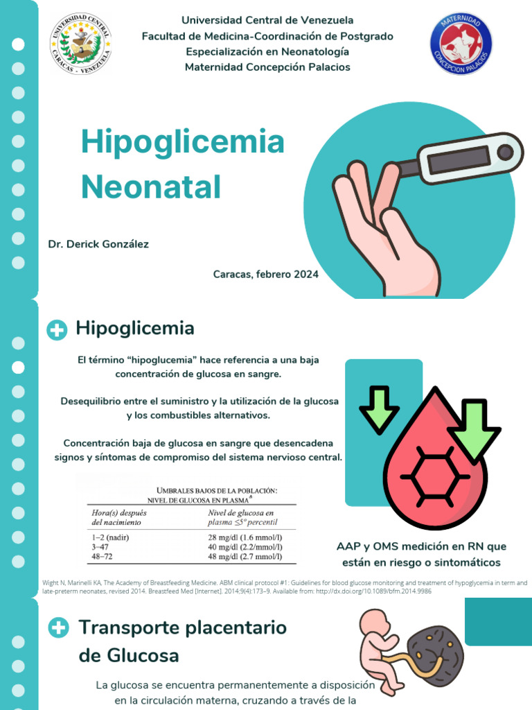 Hipoglicemia Neonatal | PDF | Glucógeno | Hipoglucemia