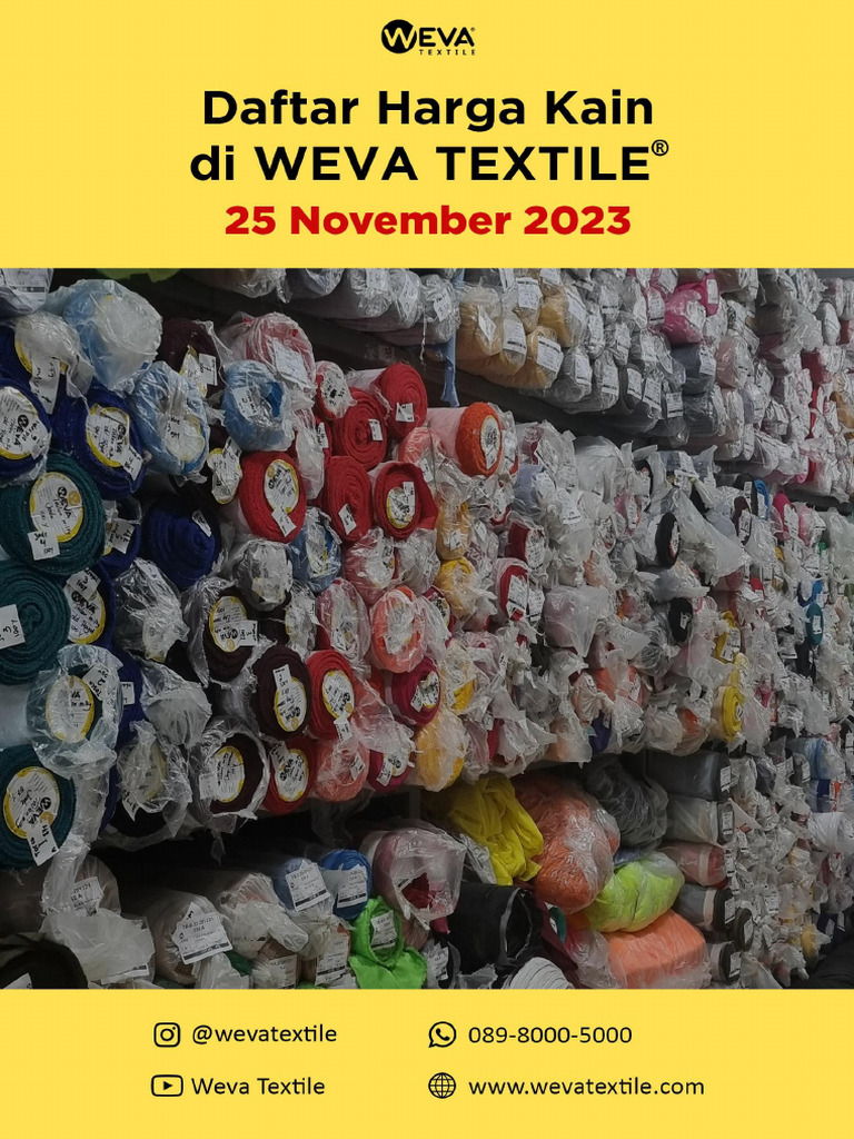 Daftar Harga Kain Weva Textile | PDF