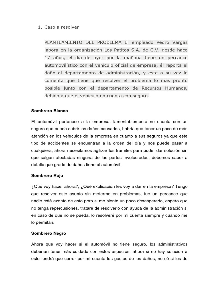 Caso A Resolver | PDF