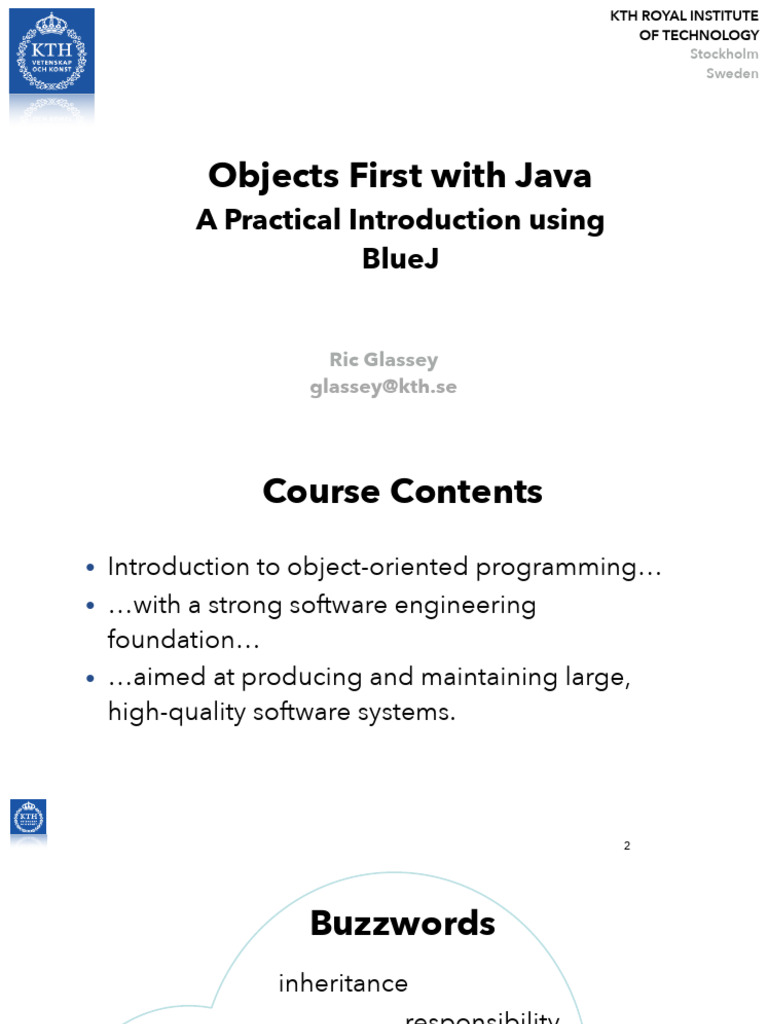 Lecture 01b Objects First Pdf Method Computer Programming Object Computer Science 
