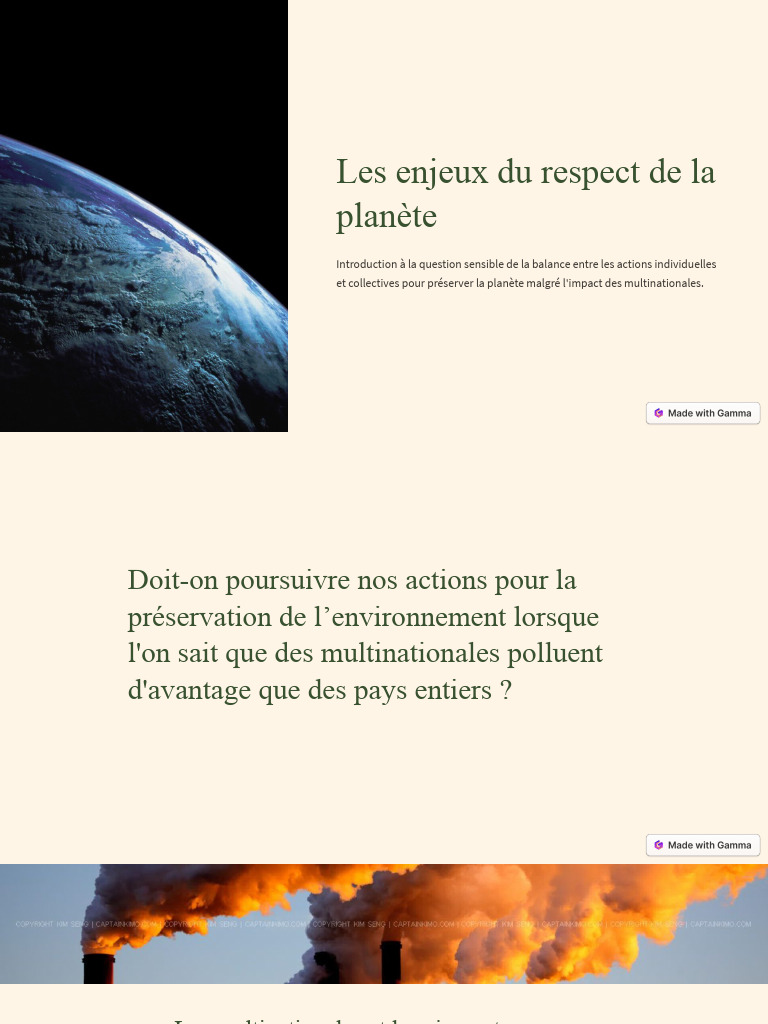 Les-enjeux-du-respect-de-la-planete | PDF | Environnement naturel ...