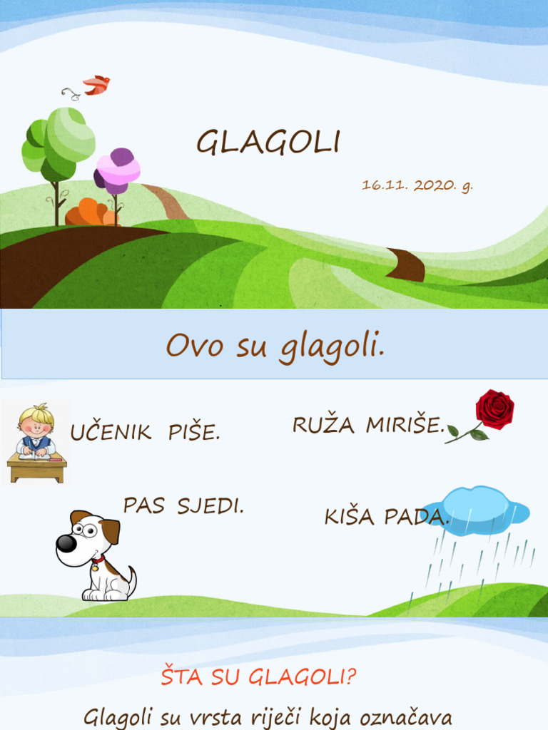 16.11. GLAGOLI Ponavljanje | PDF