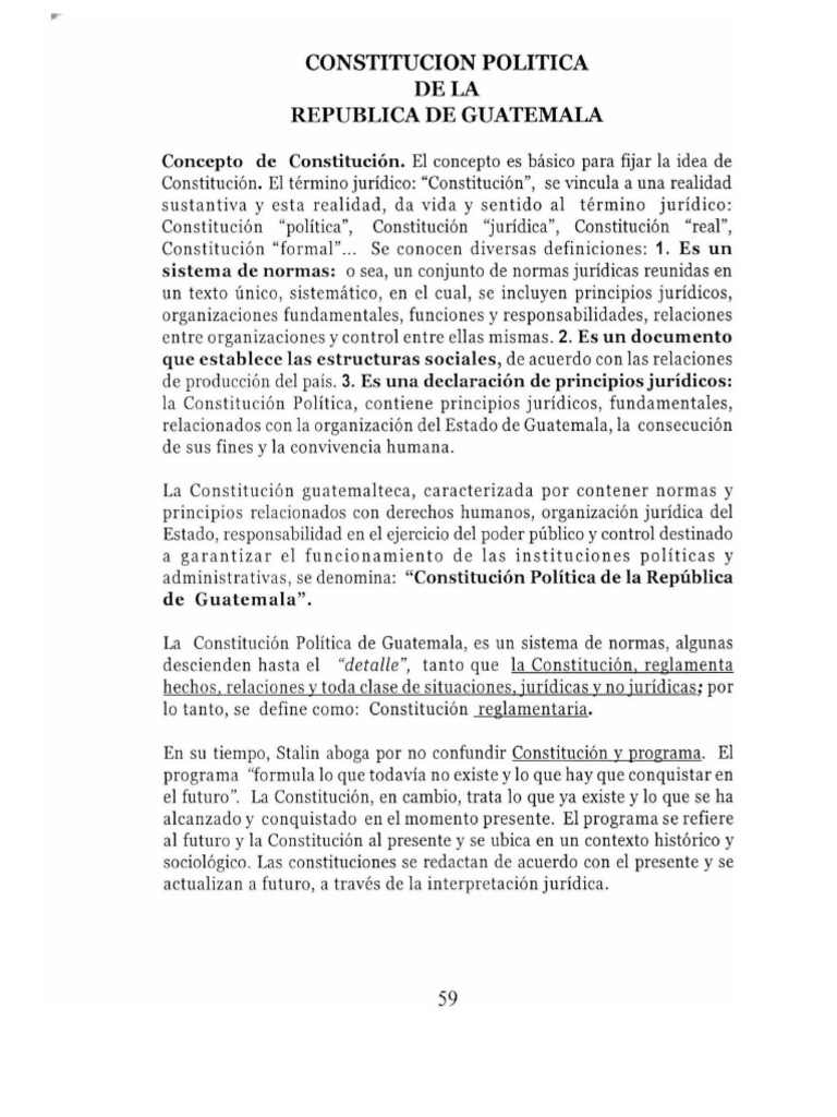 Texto Sobre La Constitución Política De La República De Guatemala Pdf