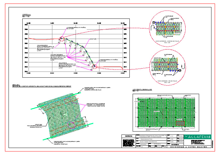 Corte A-A: Esc: 1/150: Vista Superior - Corona de Talud ESC: 1/25 | PDF ...