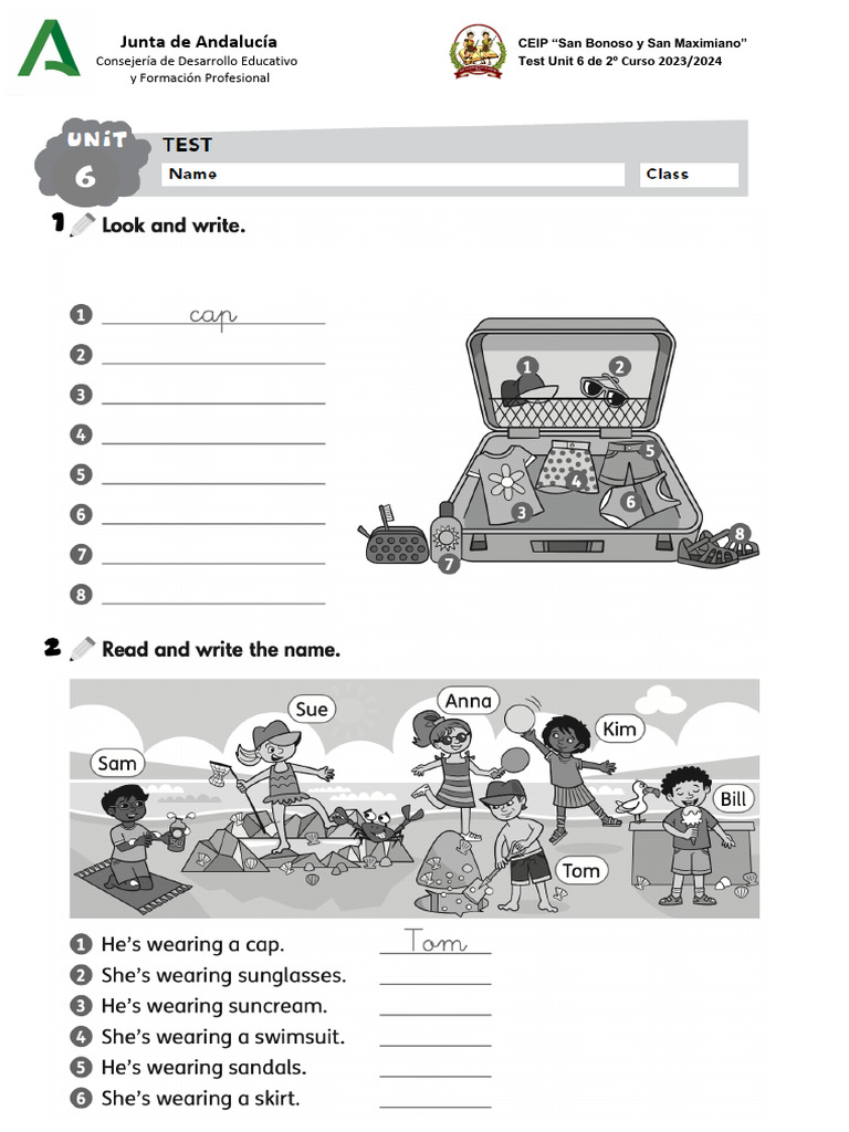 Test Unit 6 2º Curso 2023/2024 | PDF