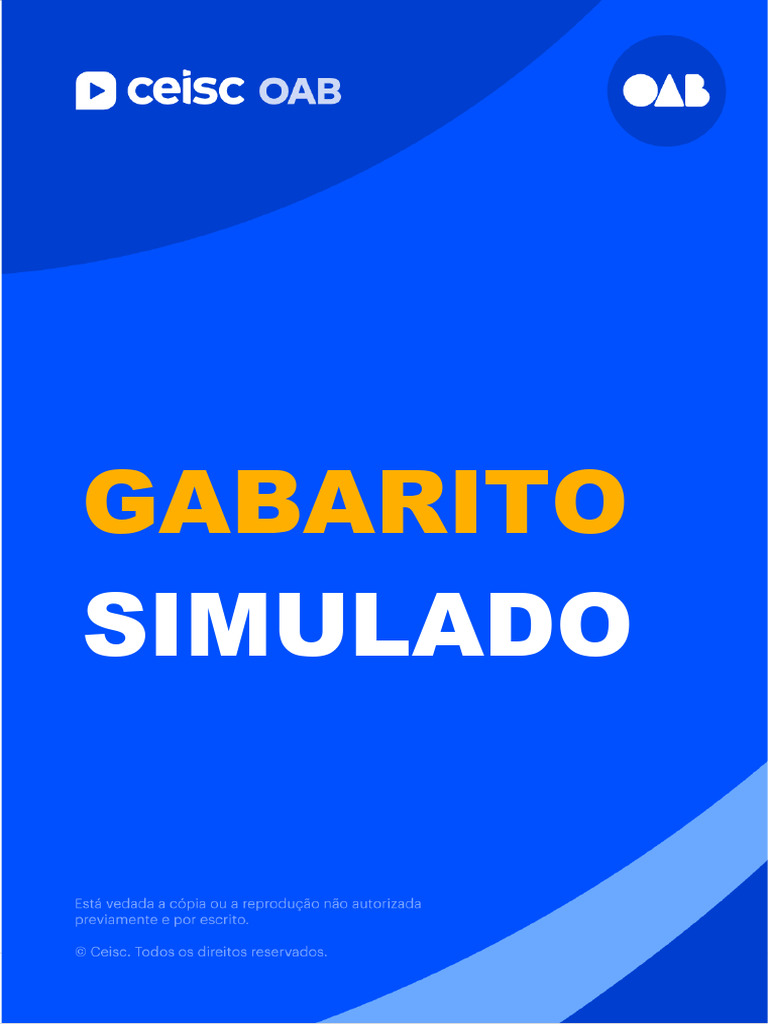 Simulado 04 Gabarito | PDF