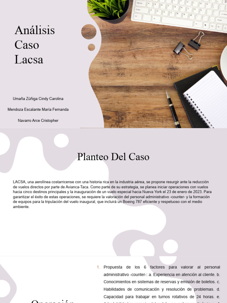 Análisis Caso Lacsa | PDF | Auxiliar de vuelo | Transporte