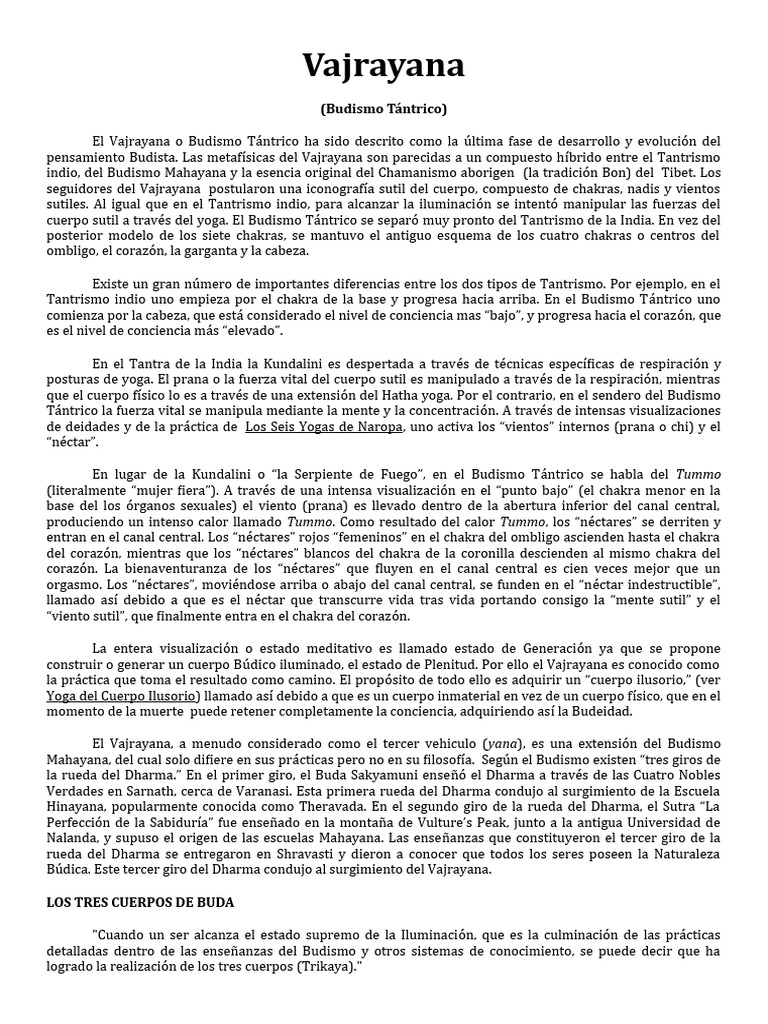 Introducción al Budismo Vajrayana | PDF | Vajrayana | Śūnyatā