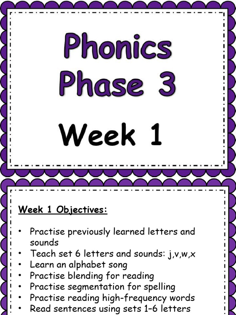Phonicsphase 3 Week 1 | PDF | Alphabet | Collation