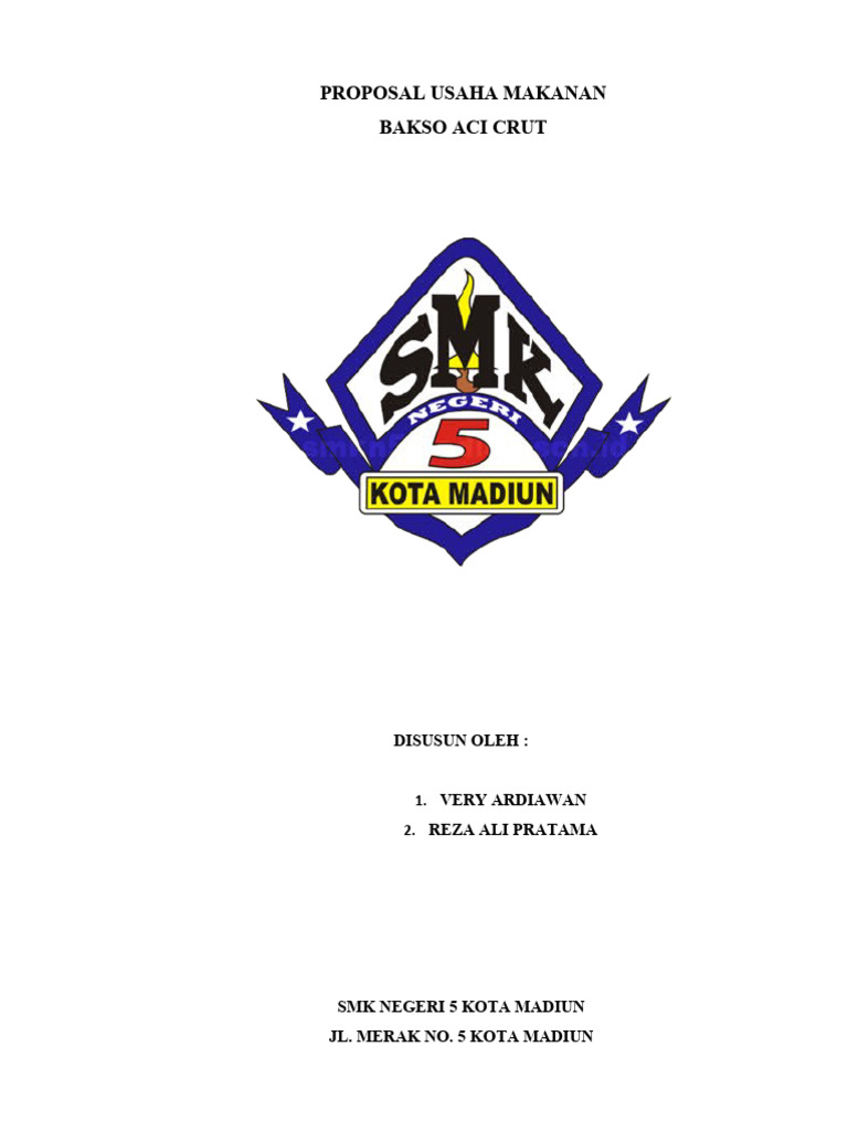 Proposal Usaha Bakso Aci Crut Madiun | PDF