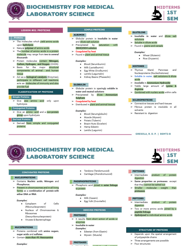 Midterms Biochemistry | PDF | Proteins | Amino Acid