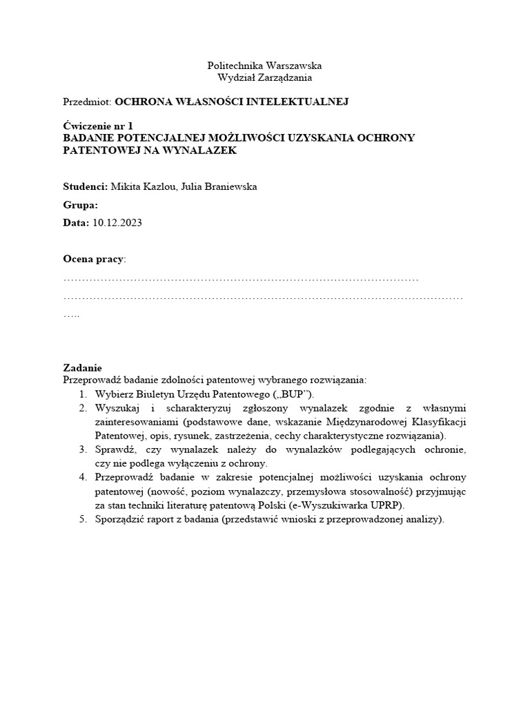 Ćwiczenia 1 OWI Nikita, Julia | PDF