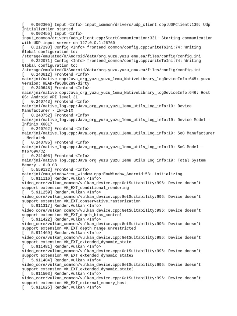 Yuzu Log - Txt.old | PDF | Software Engineering | Classes Of Computers
