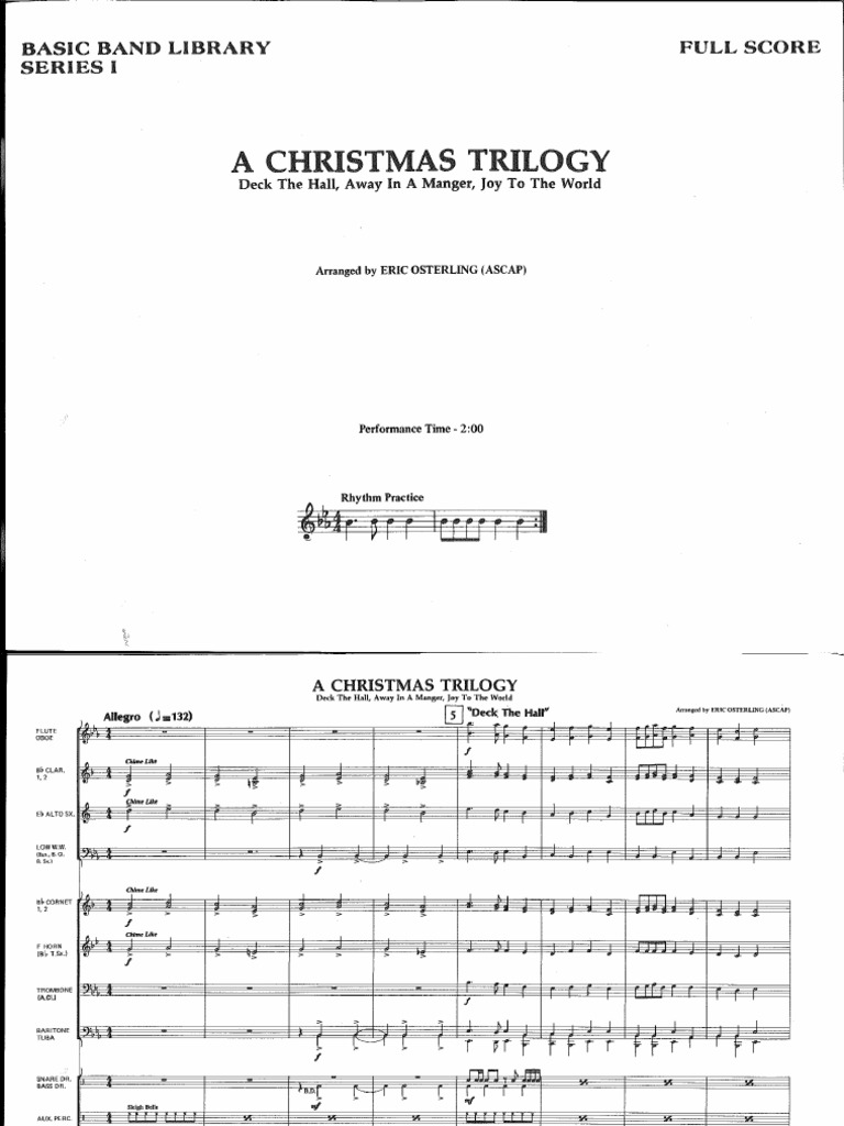 Christmas Trilogy - (Arr. Eric Osterling) Score and Parts | PDF