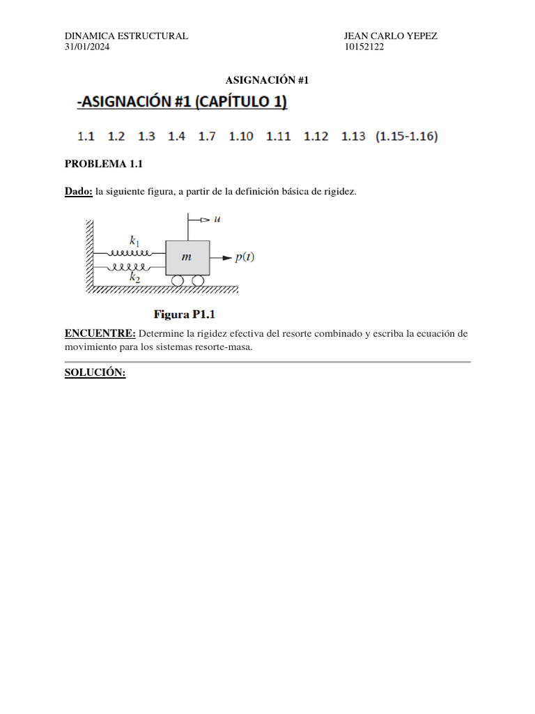 Asignacion #1 | PDF | Doblar | Viga (Estructura)