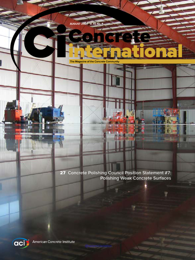 ACI Concrete International Vol 45 No 8 2023 | PDF | Concrete | Engineering