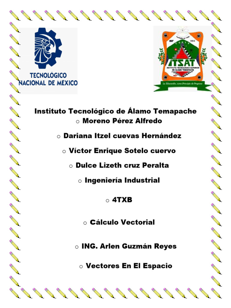 PRACTICA No 1 VECTORES EN EL ESPACIO Equipo | PDF | Vector Euclidiano | Espacio vectorial