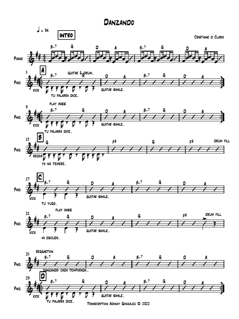 Danzando - Partitura Completa | PDF