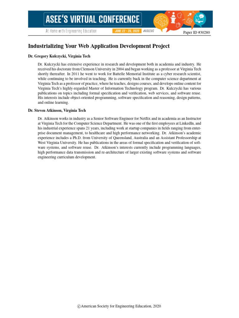 Industrializing Your Web Application Development Project | PDF | Databases | Dynamic Web Page