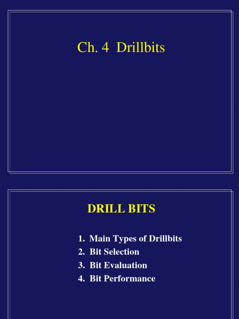 Drill Bits | PDF | Industrial Processes | Physical Sciences
