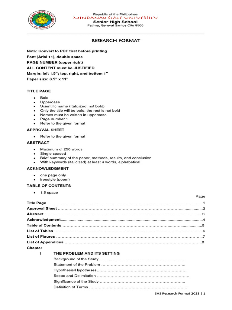 Research Format | PDF | Scientific Method | Methodology