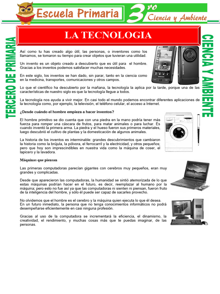 Tecnología y su historia para niños | PDF | Informática