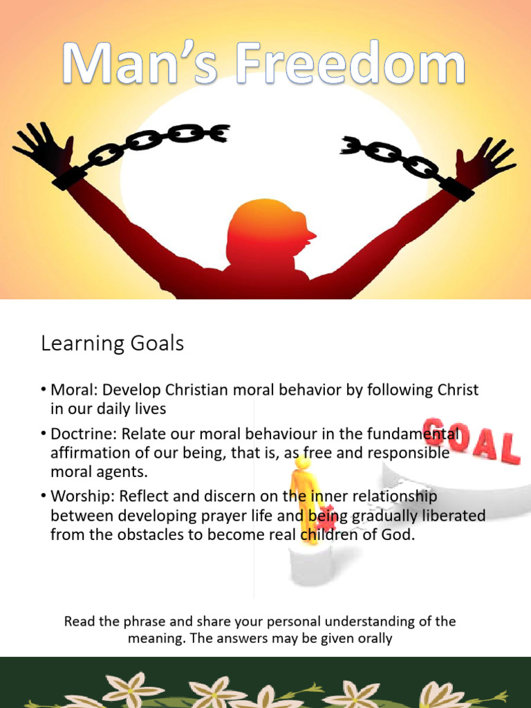 Lesson 2 Human Freedom | PDF | Free Will | Sin