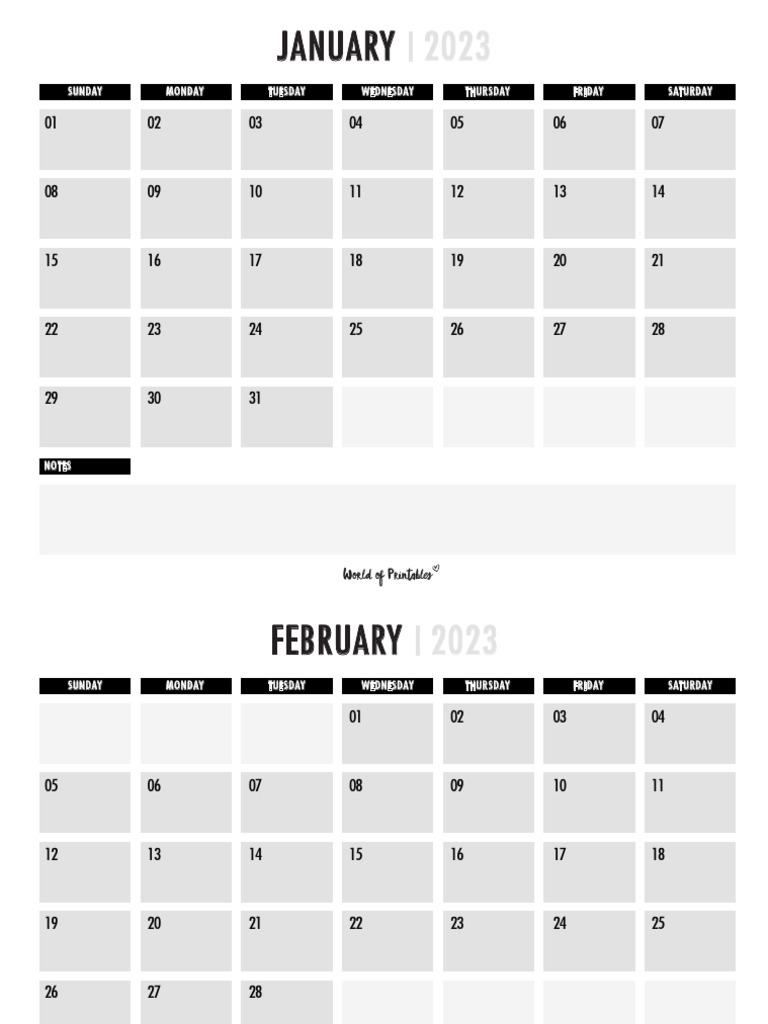 2023 Calendar Template 102 | PDF