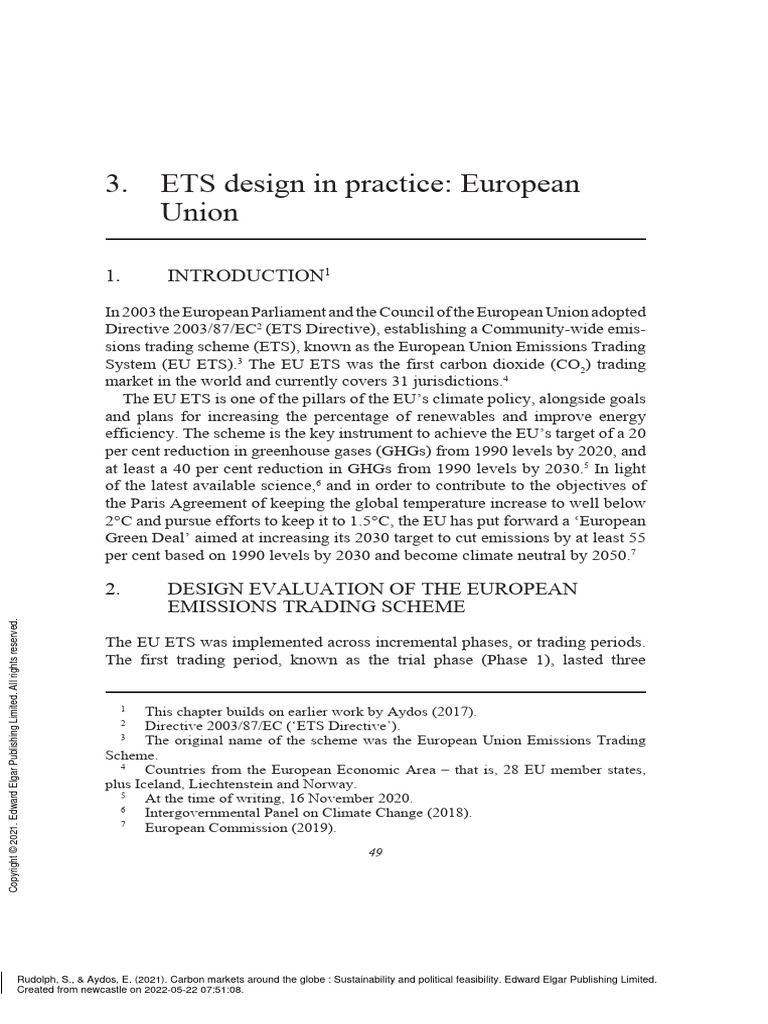 Carbon Markets Around The Globe Sustainability And... - (3. ETS Design ...