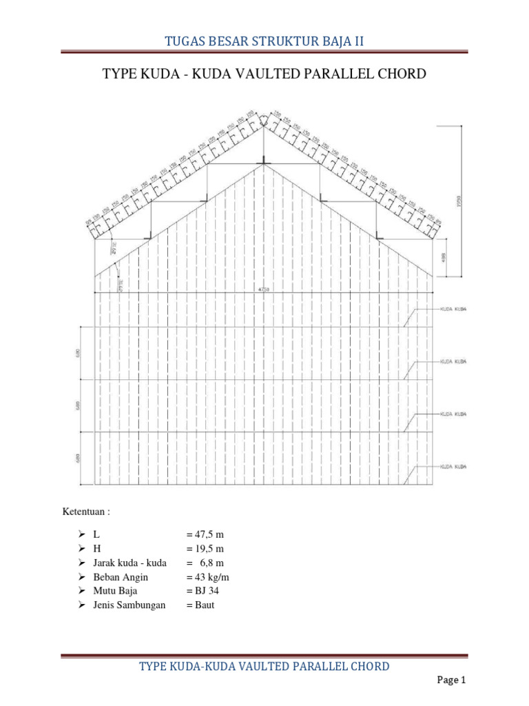 Vaulted Parallel Chord Structure Analysis | PDF | Science & Mathematics