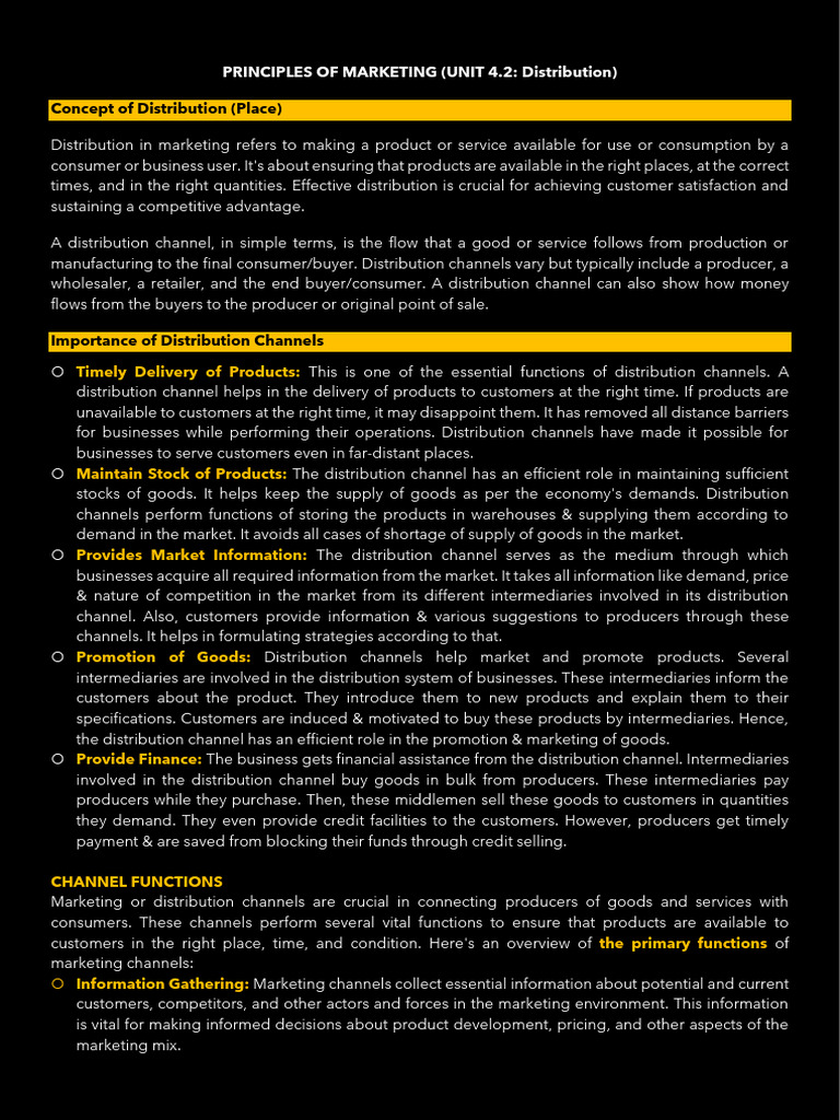 Understanding Distribution Principles | PDF | E Commerce | Retail
