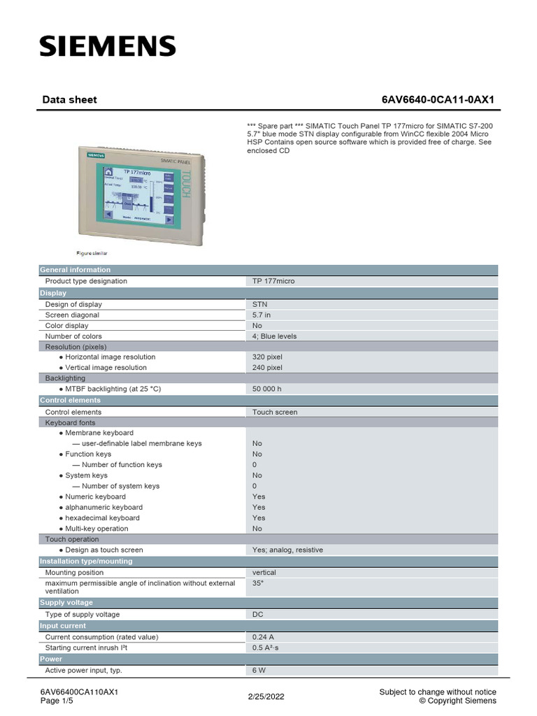 6AV66400CA110AX1 Datasheet en - Cleaned | PDF | Computer Keyboard | Icon (Computing)