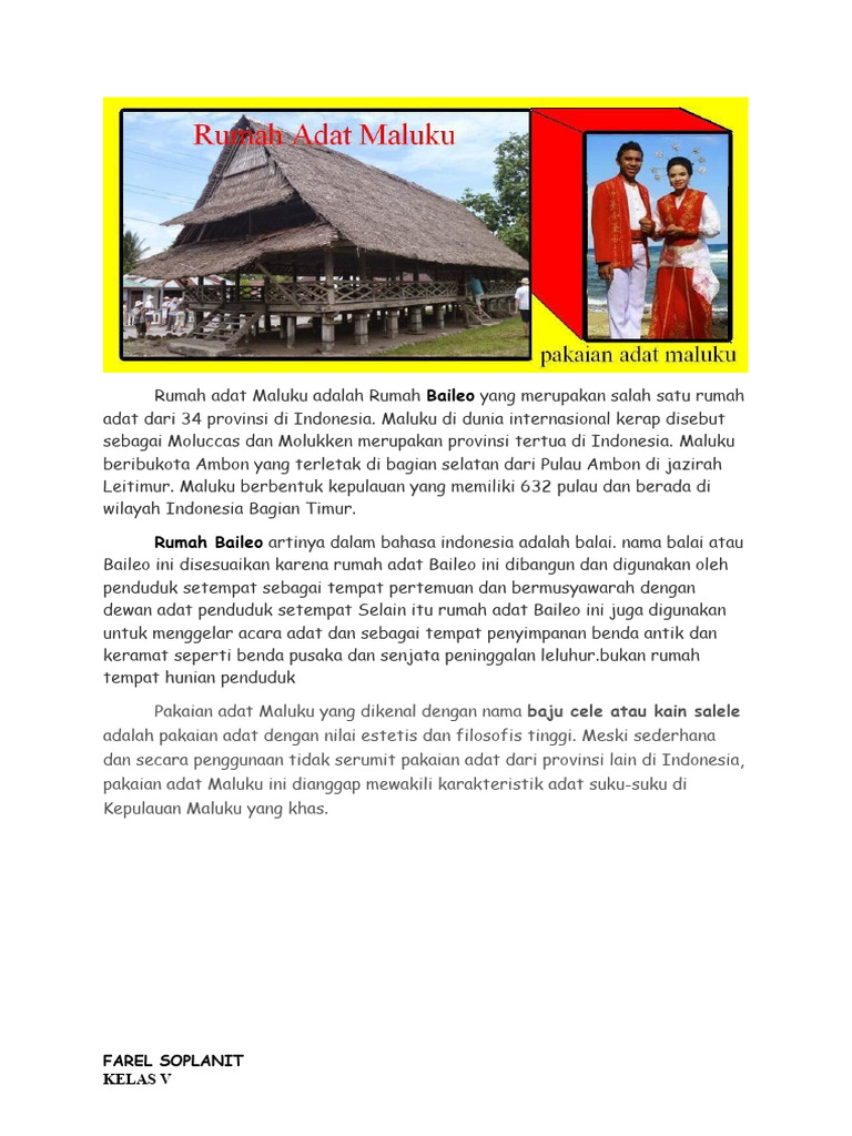 rumah adat maluku | PDF