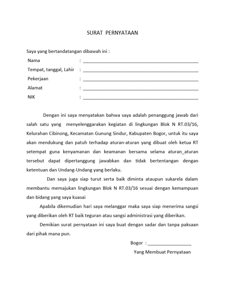 Formulir Data Kegiatan Warga | PDF