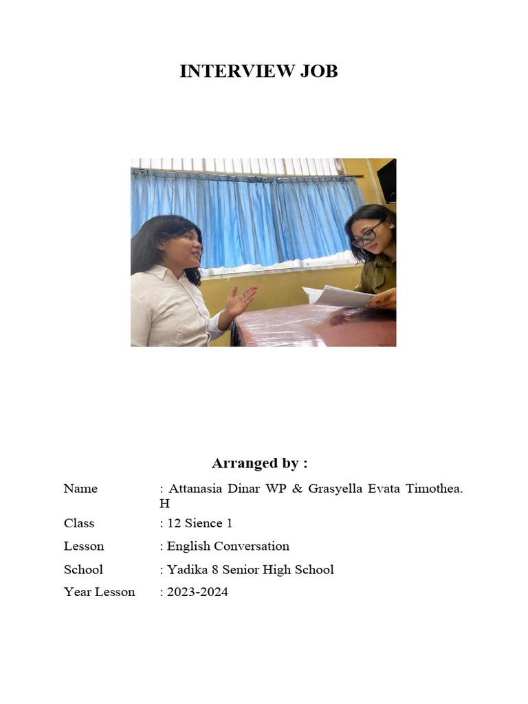 Interview Job | PDF | Psychology | Behavioural Sciences