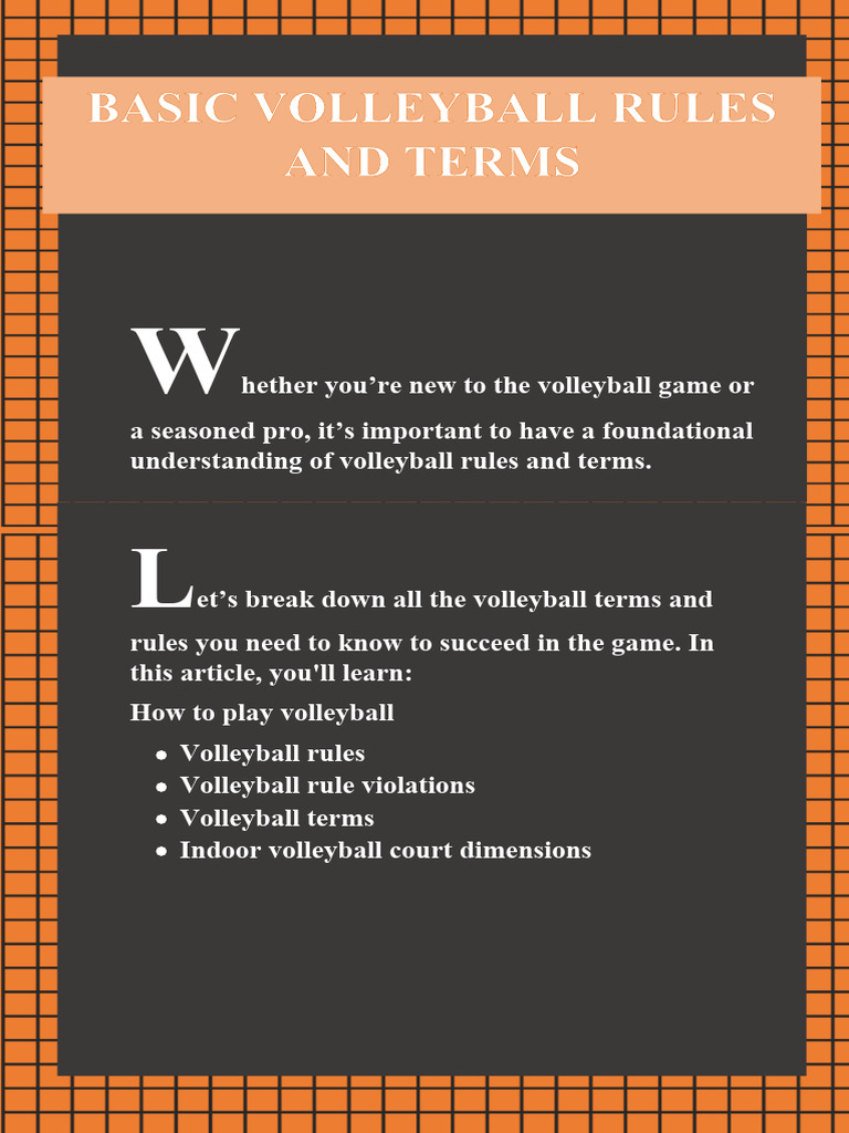 Volleybal Rules and Terms | PDF | Volleyball | Ball Games