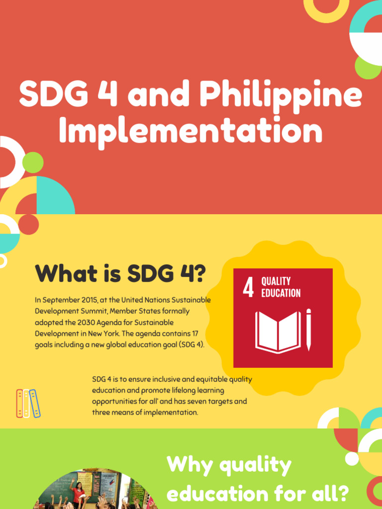 SDG 4 and Philippine Implementation | PDF | Social Science | Self-Improvement