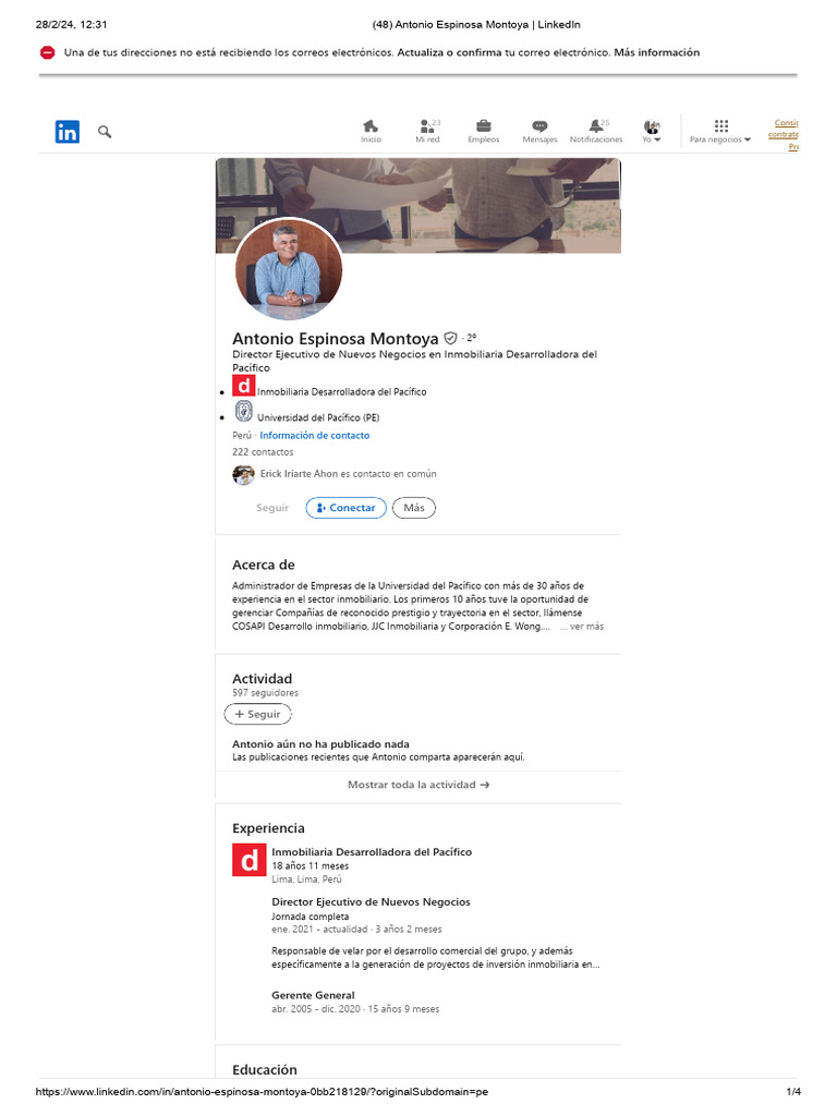 Desarrolladora Del Pacifico Antonio Espinosa Montoya | Descargar gratis PDF | Business | Economias