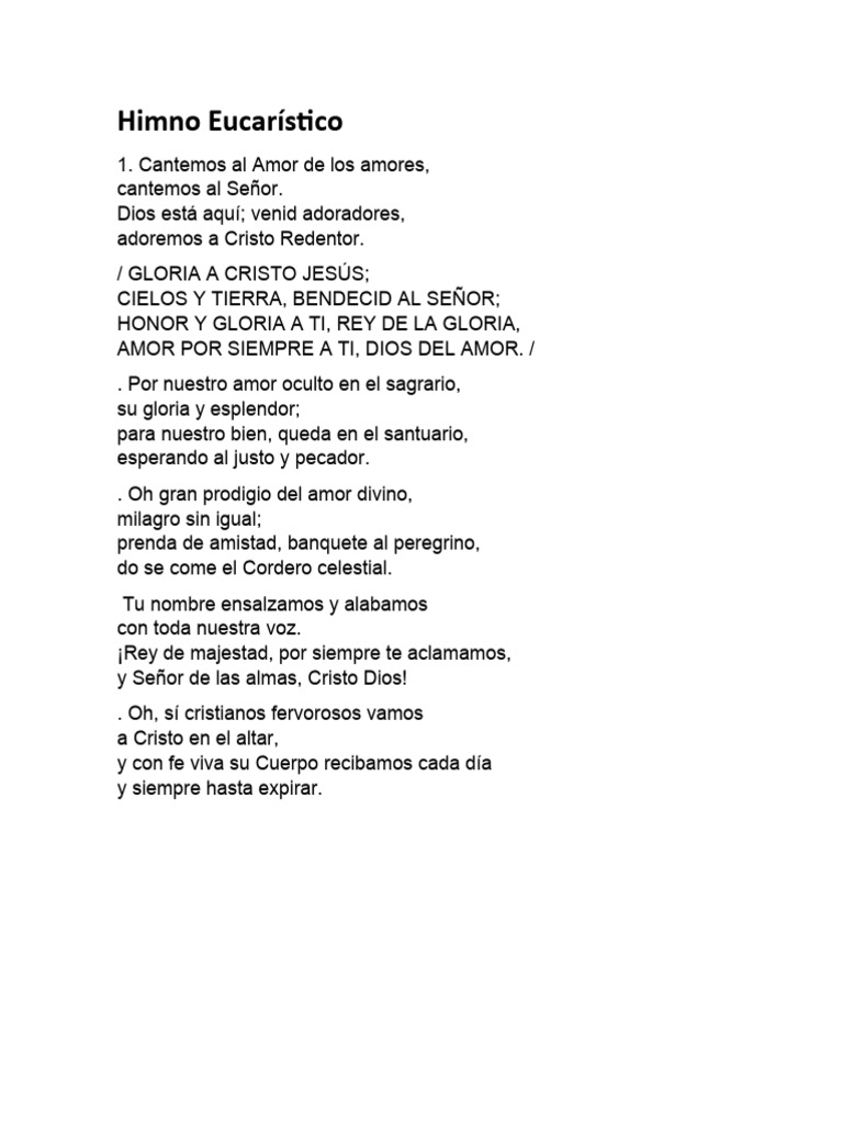 Cantos Eucaristicos Pdf María Madre De Jesús Cristo Título