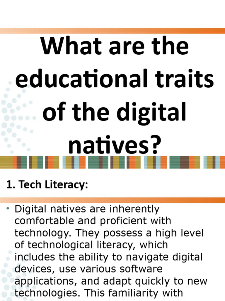 What Are The Educational Traits of The Digital Natives | PDF ...