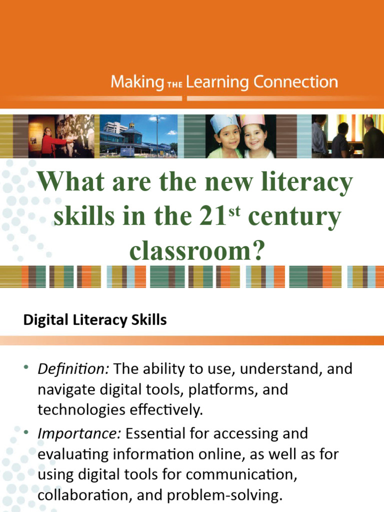 What Are The New Literacy Skills in The 21st Century Classroom | PDF ...