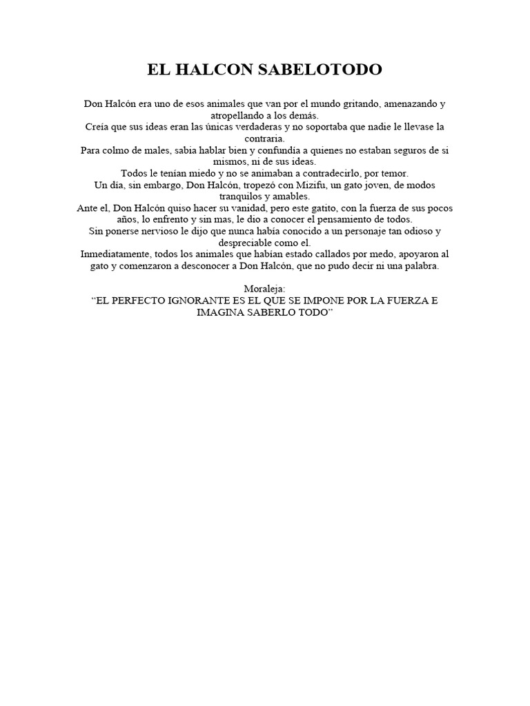 El Halcon Sabelotodo | PDF