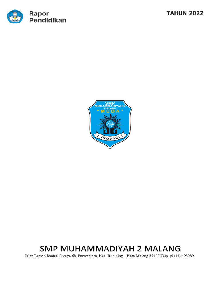 Rapor Pendidikan SMP Muda 2022 | PDF