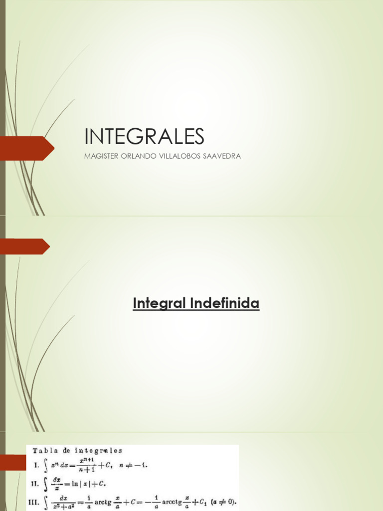INTEGRALES uni | PDF | Integral | Relaciones matematicas