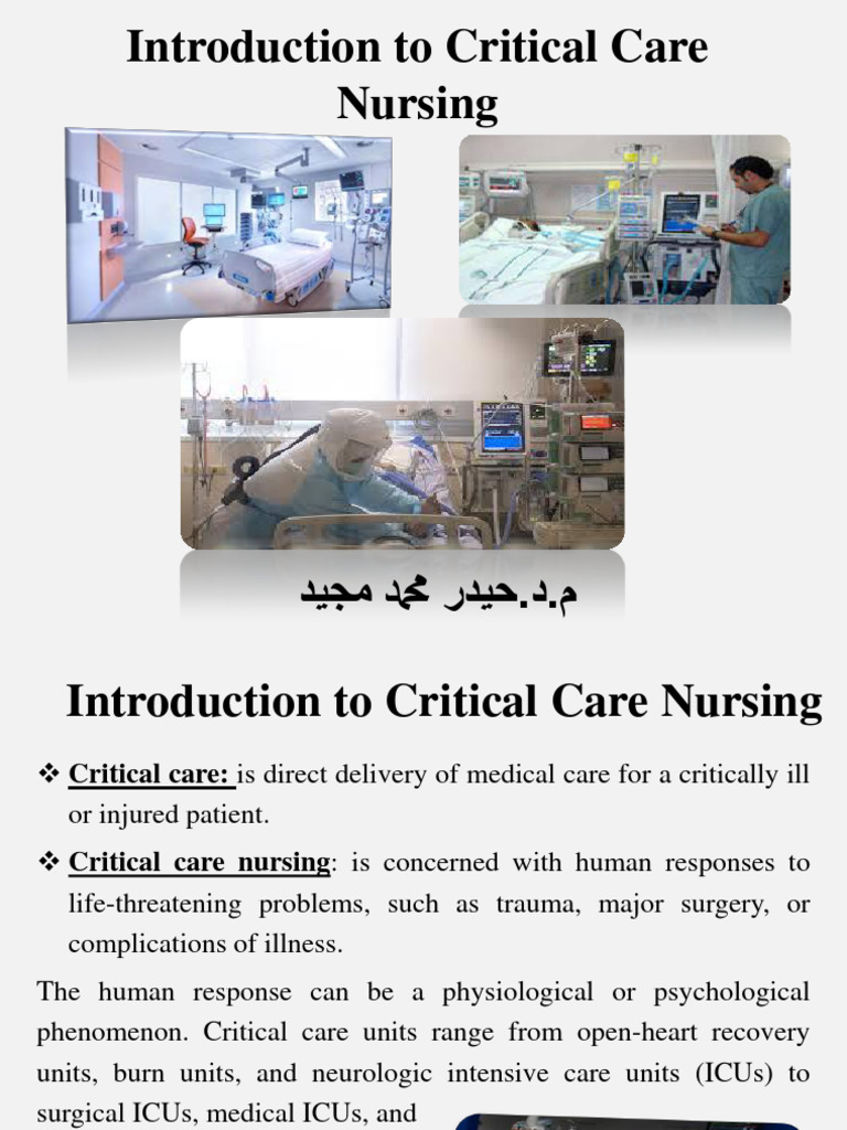 1 Introduction To Critical Care Nursing | PDF | Nursing | Intensive ...