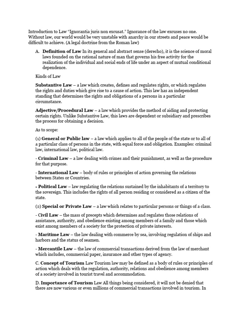 Introduction To Law | PDF | Governance | Political Science