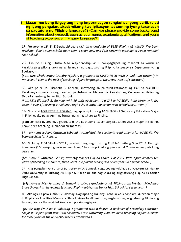 Final Answers 1-17 | PDF | Academic Degree | Cognition