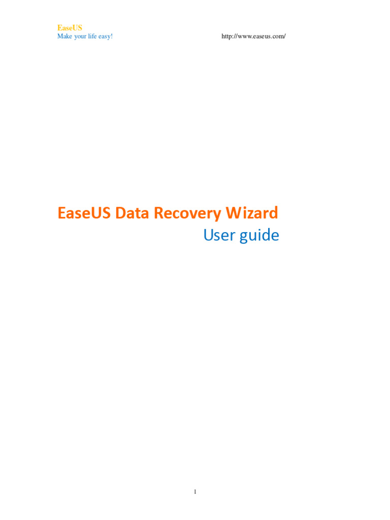 EaseUS Data Recovery Wizard Guide | PDF | Computer File | File System